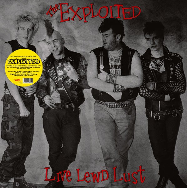 Exploited Live Lewd Lust Lp Album Yellow New Radiation Records
